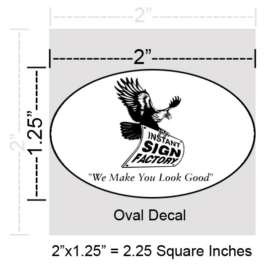Oval Decals - Instant Sign Factory
