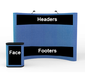 Tradeshow Booth Signage – Headers & Footers - Instant Sign Factory
