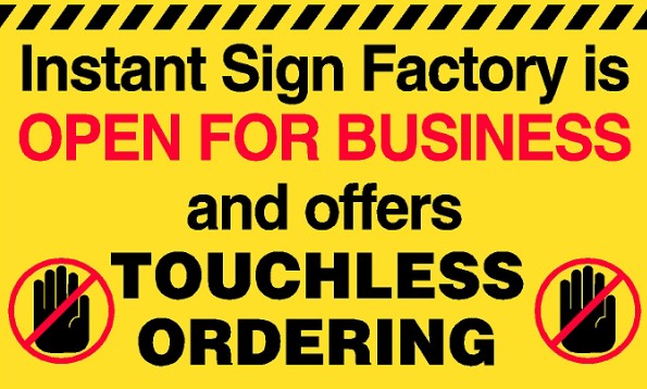 Touchless Ordering | Instant Sign Factory